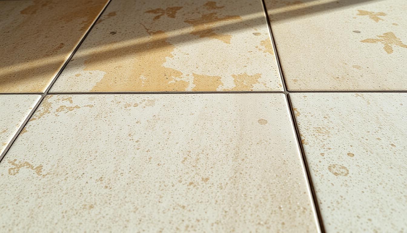 Wie man Kalkflecken auf Fliesen und in Fugen effektiv entfernt.